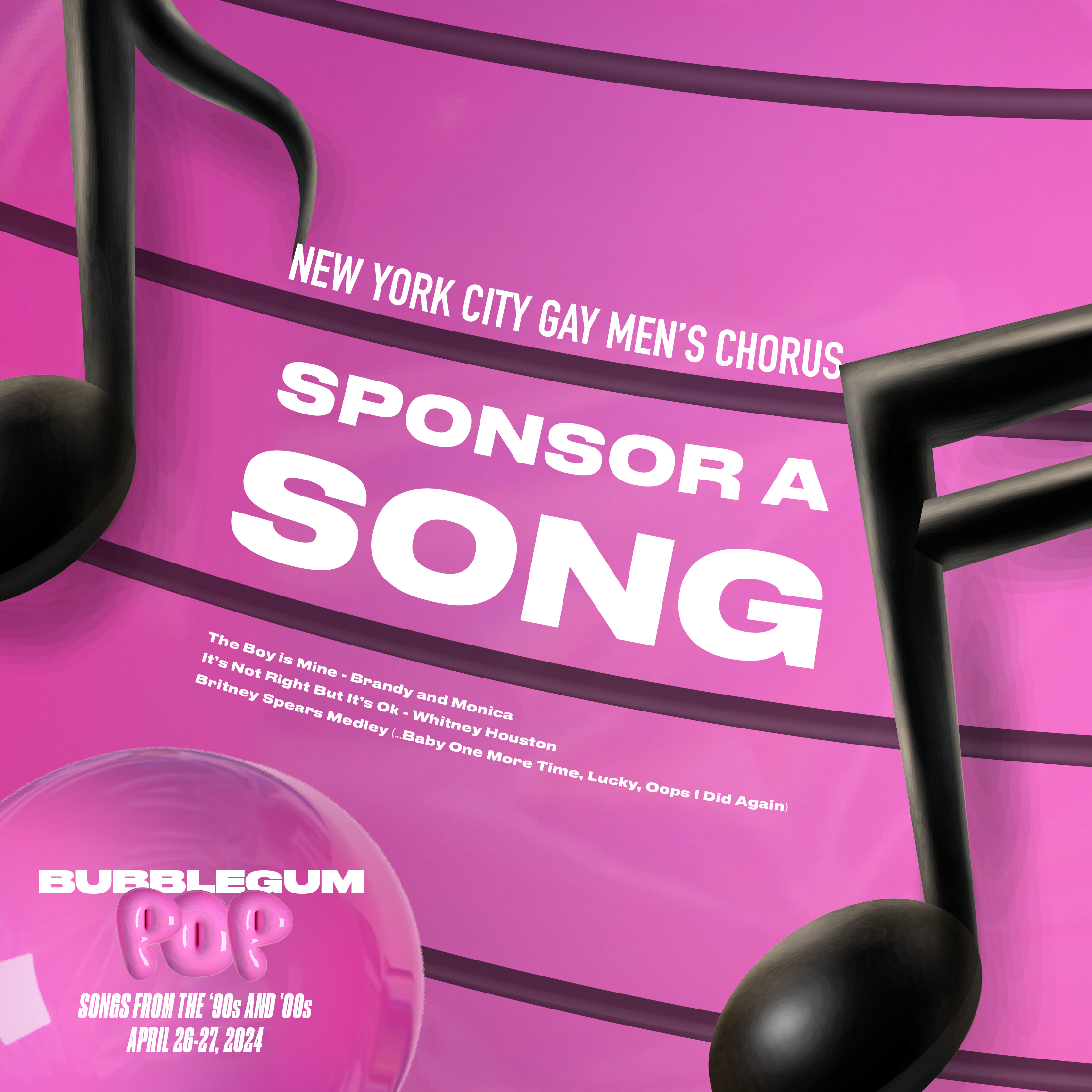 Bubblegum: Song Sponsorship — New York City Gay Men's Chorus