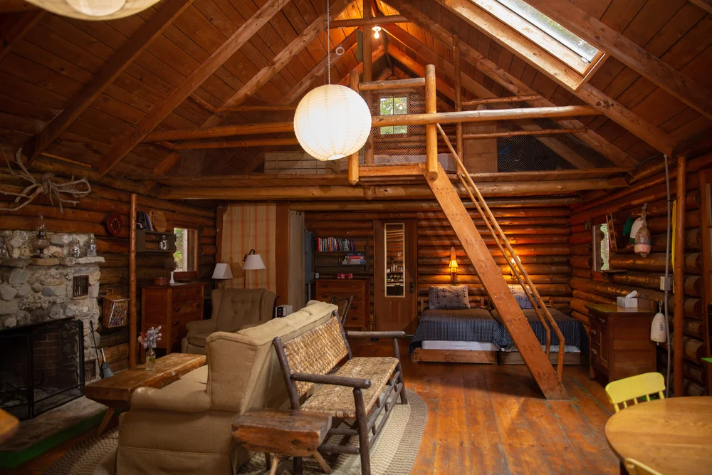 Inside One Room Cabin Son Builds Modern Dream Cabin From Recycled