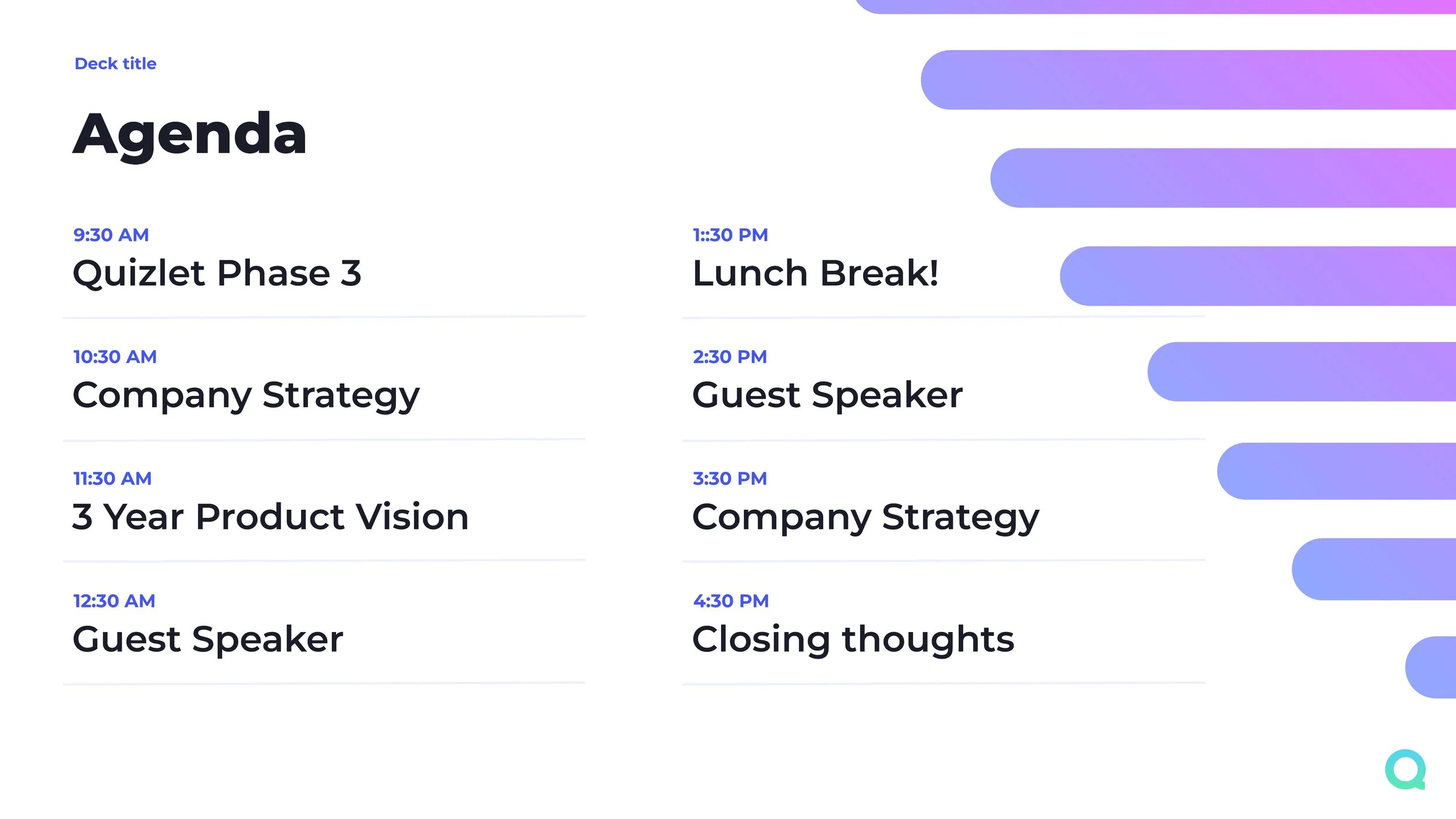 Deck Design — Jiemin Yang — Graphic Design NYC