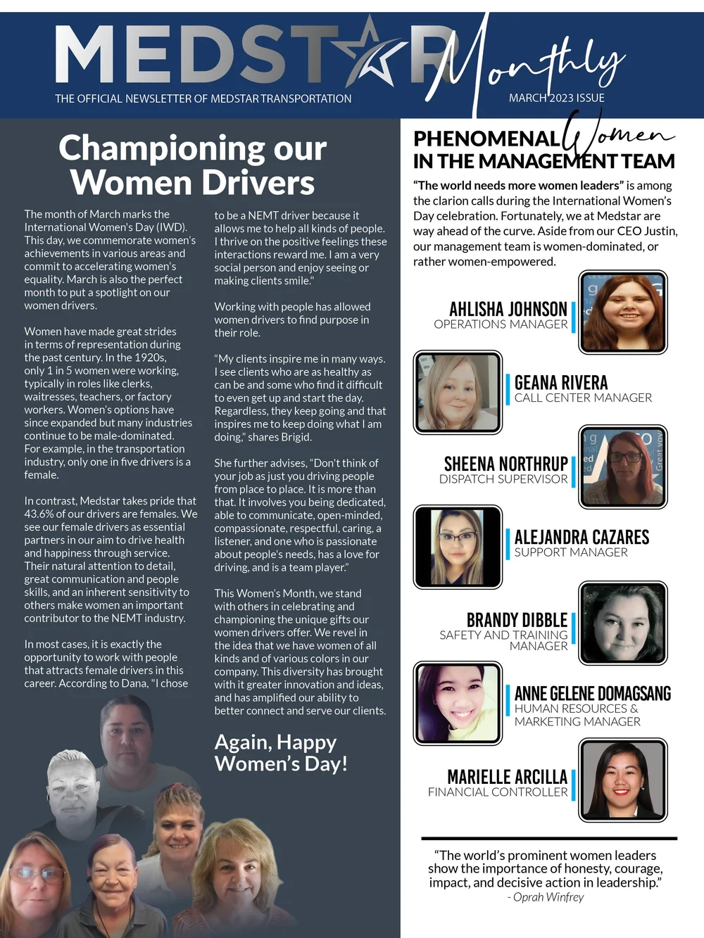 Newsletter — Medstar Transportation