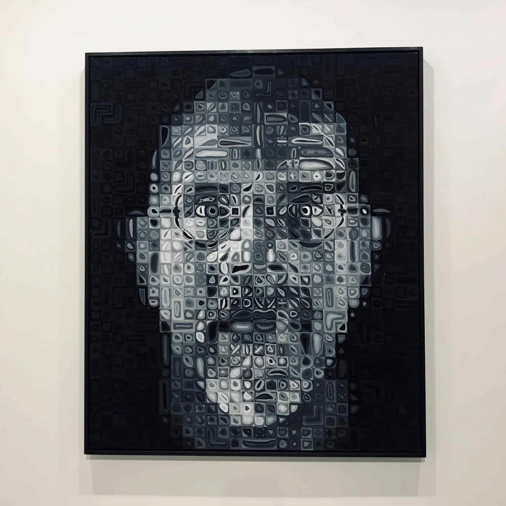 Chuck Close, "the pixel master" explores using mosaics for the first ...