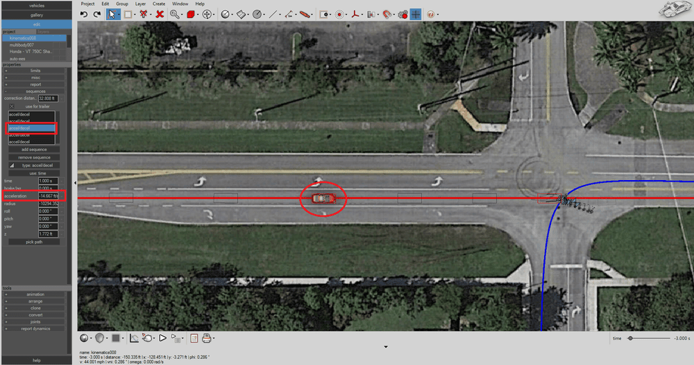 The Kinematics Tool — Virtual CRASH