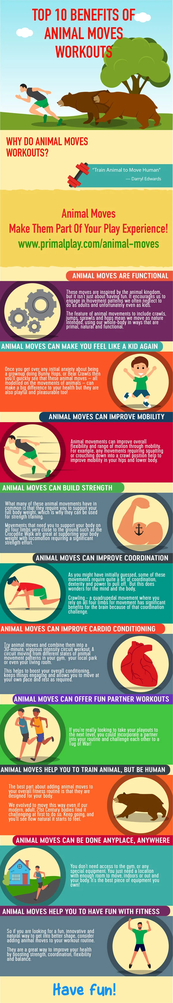 10 Benefits Of Animal Moves Workouts Infographic 10 Benefits Of Animal Moves Workouts Infographic