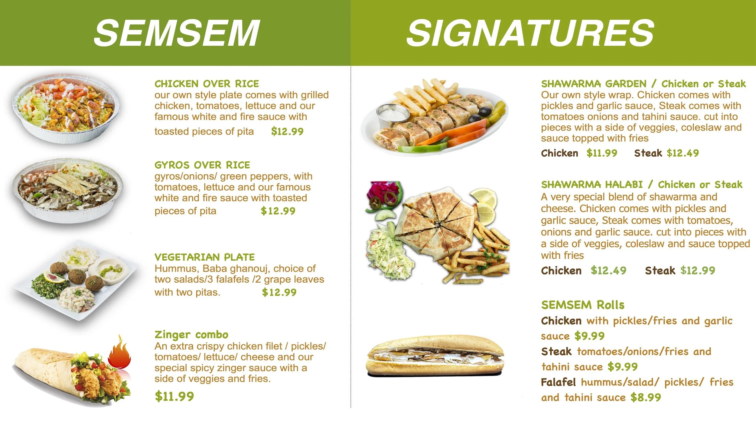 Menu — SemSem Mediterranean