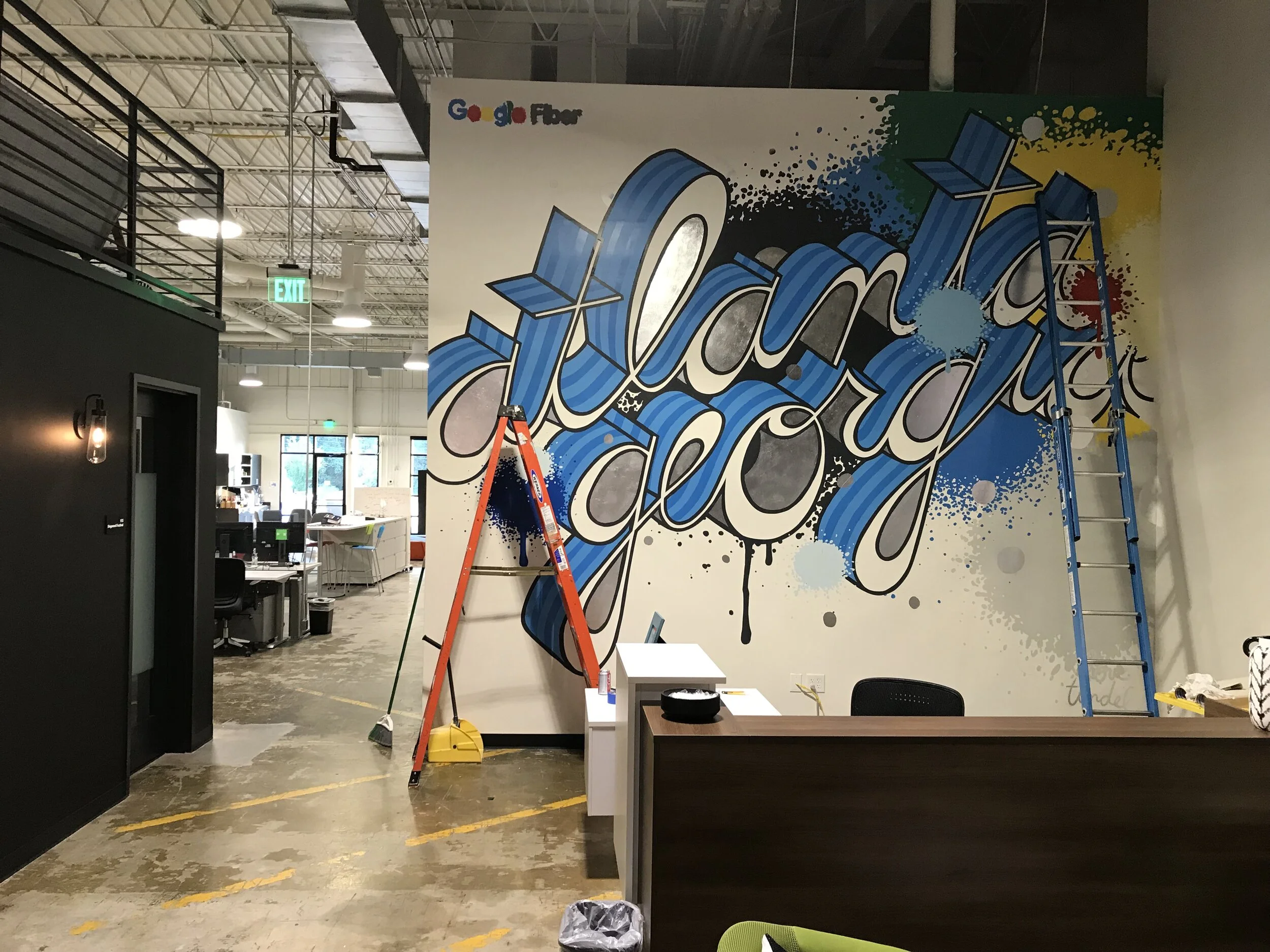 Google Fiber Mural by Tindel — The Creative Life