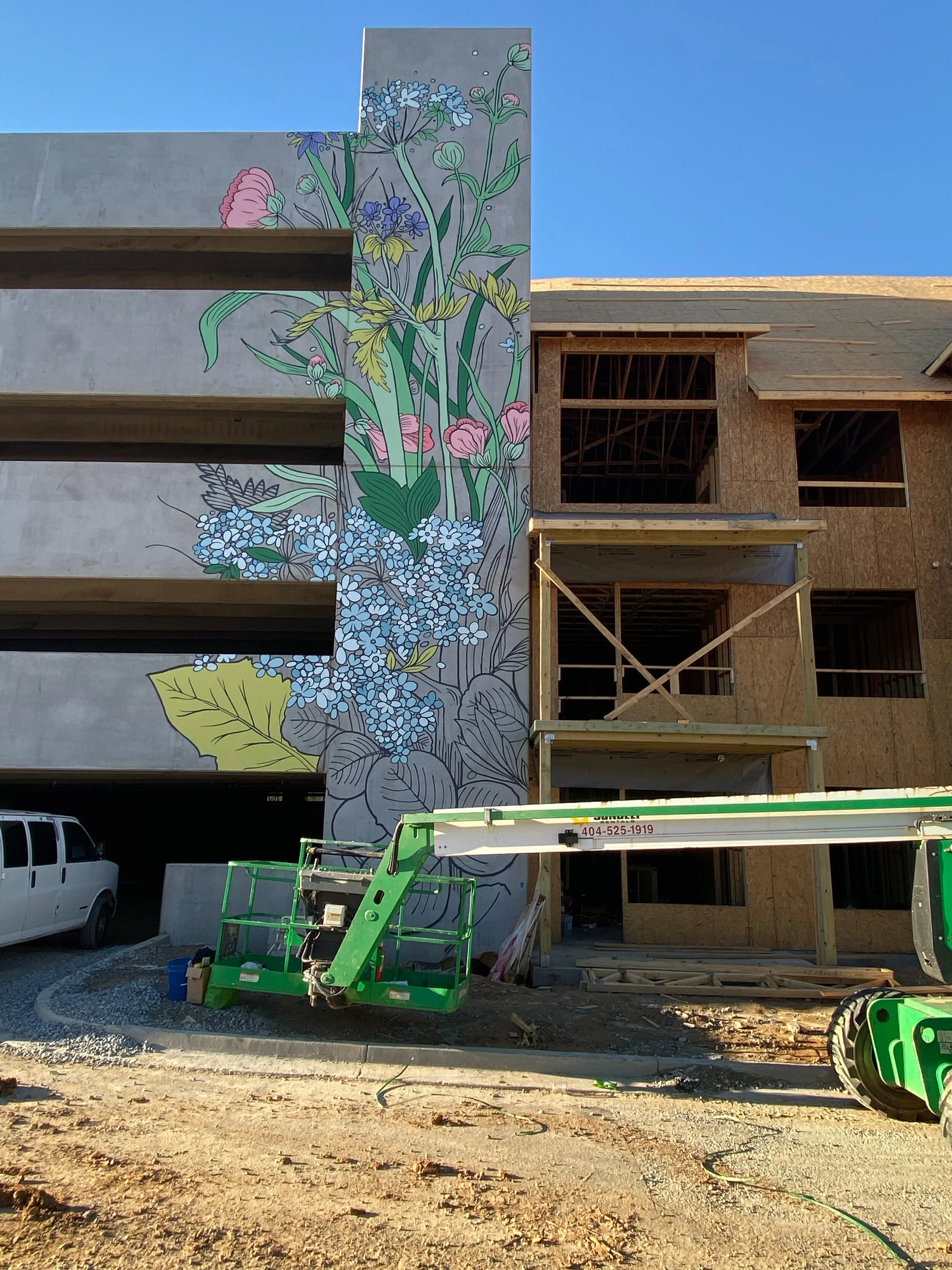 Floral Mural by Tindel - Broadstone Junction — The Creative Life