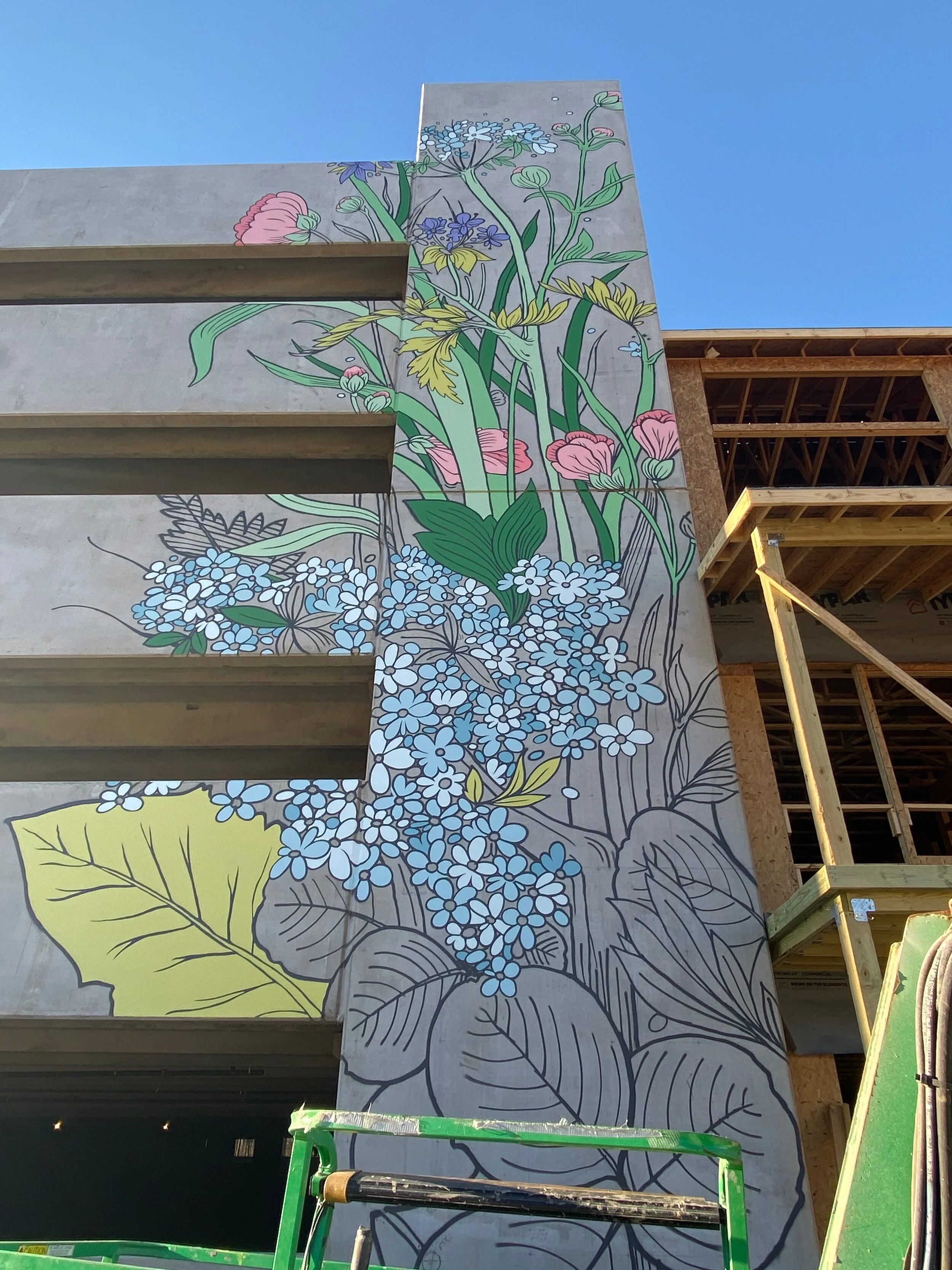 Floral Mural by Tindel - Broadstone Junction — The Creative Life