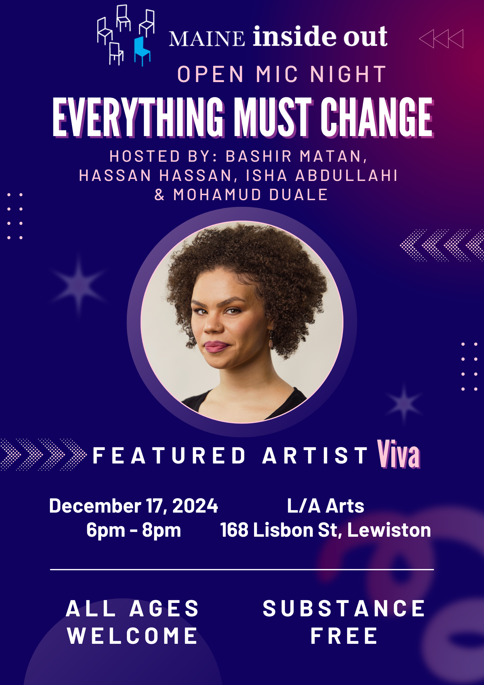 Lewiston Community Open Mic Night "Everything Must Change" — Maine ...