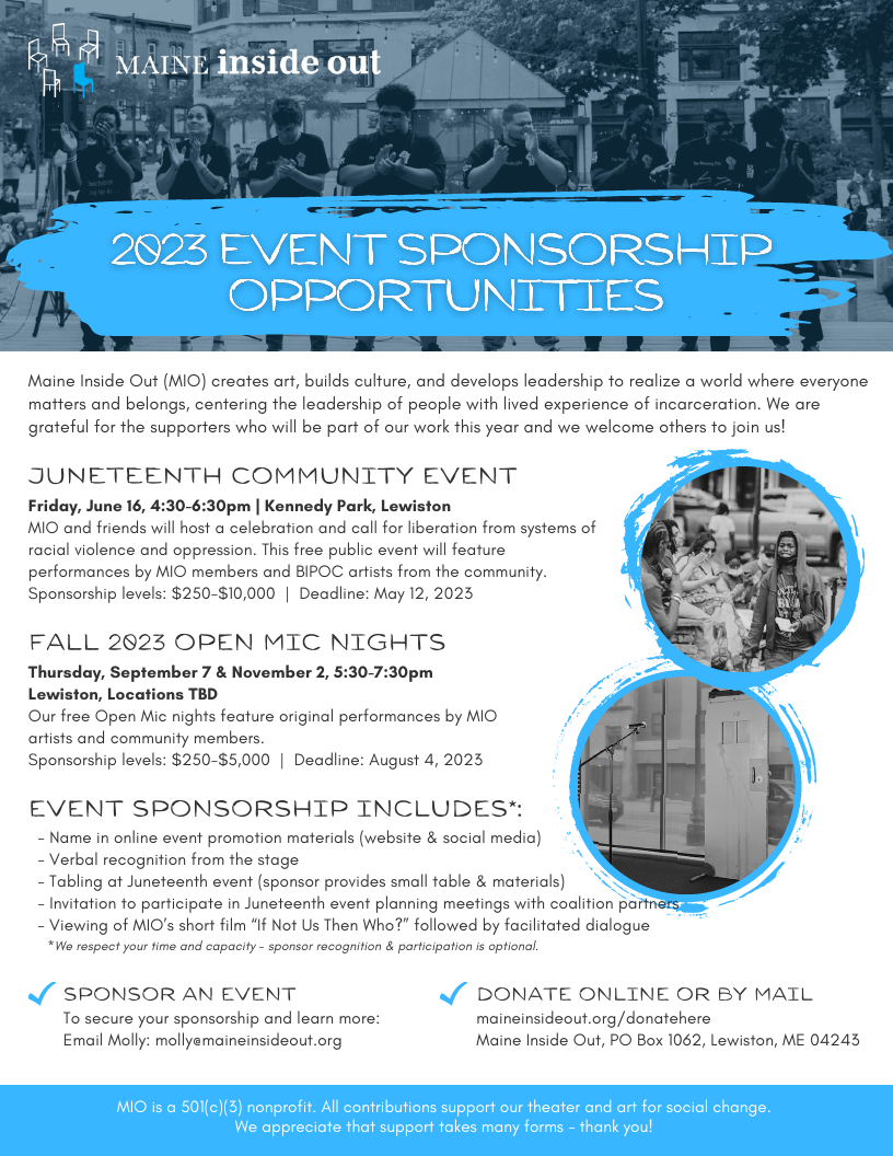 Sponsorship Opportunities — Maine Inside Out