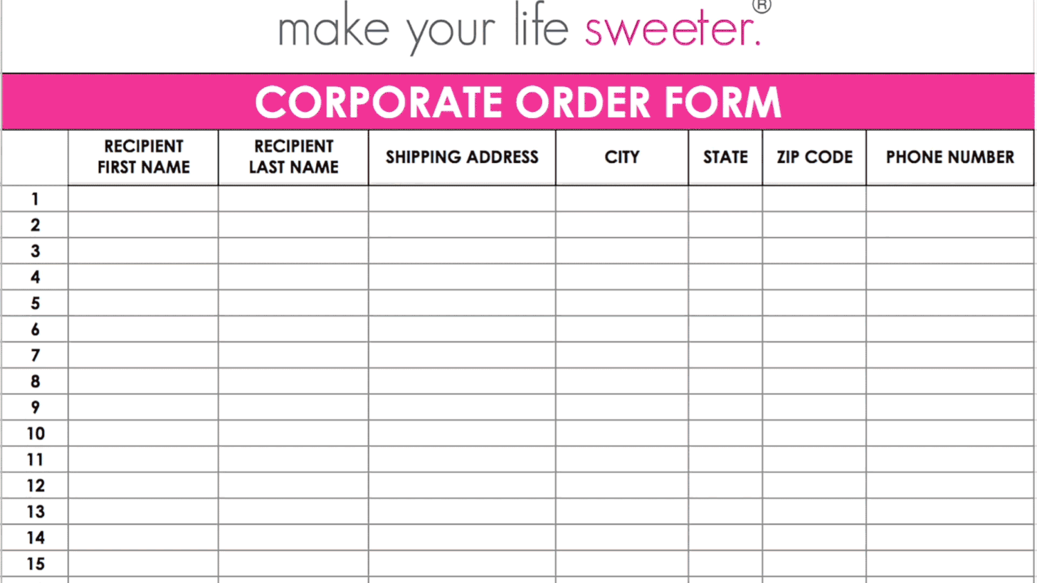 GIFTING — MAKE YOUR LIFE SWEETER