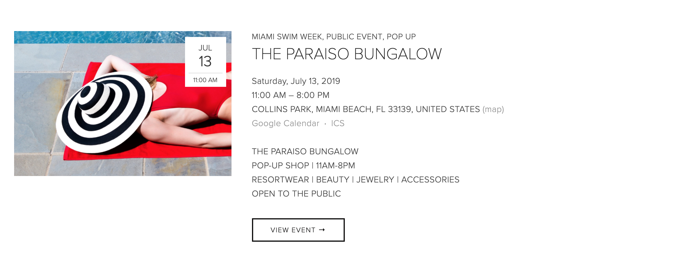 SWIM WEEK SCHEDULE FOR SATURDAY, JULY 13TH — SWIM WEEK CALENDAR