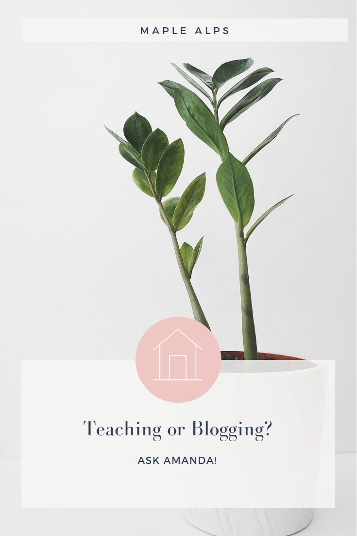Teaching or Blogging? — Maple Alps