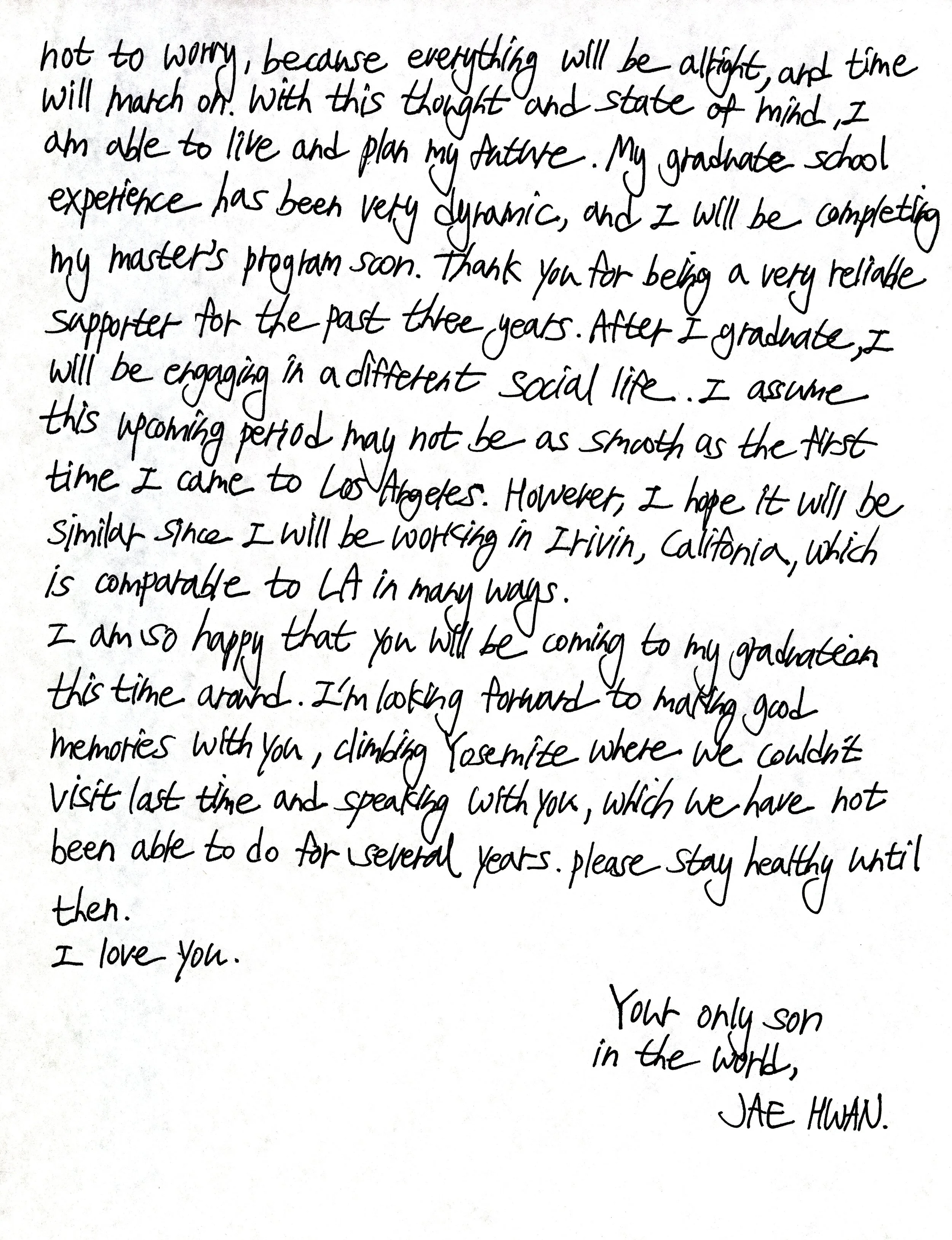 Letters to the Korean Peninsula — Jae Hwan Lim