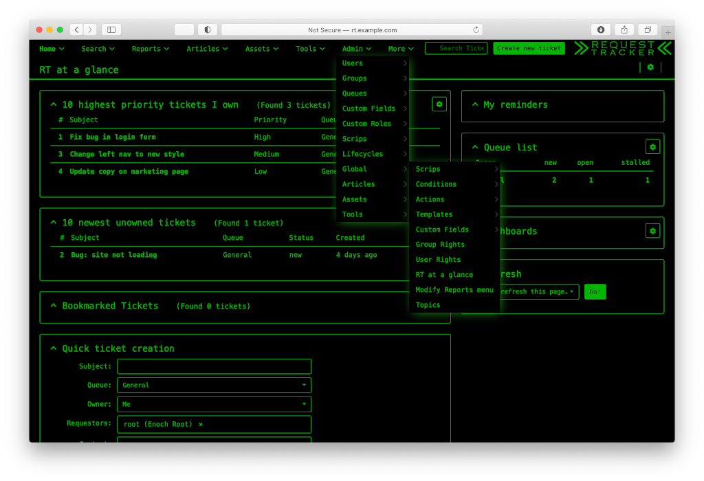 Retro Chic Theme for RT – Request Tracker