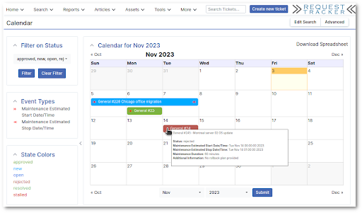 New Calendar Features for Request Tracker – Request Tracker