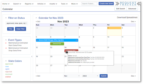 New Calendar Features for Request Tracker – Request Tracker