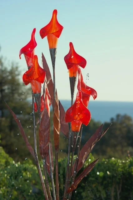 Lily Glass Fountain — Malibu Fountains