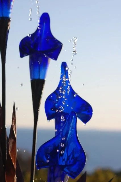 Lily Glass Fountain — Malibu Fountains