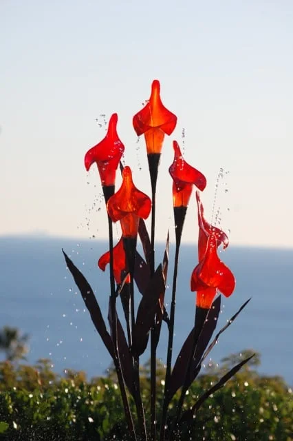 Lily Glass Fountain — Malibu Fountains