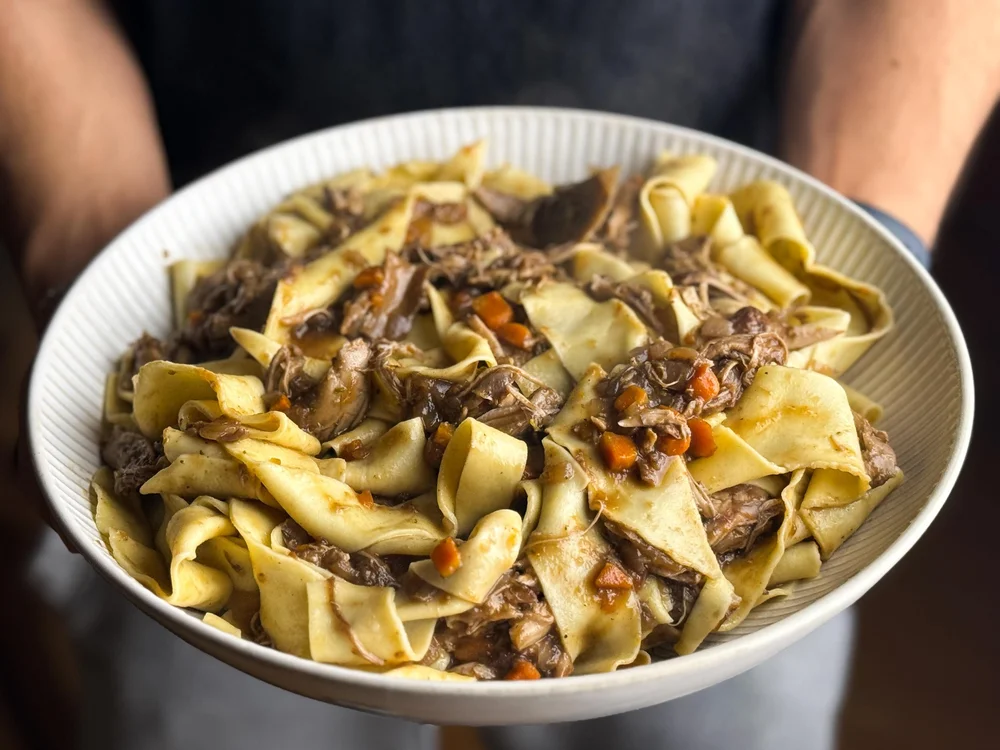Pappardelle with Duck and Porcini Ragù Recipe — Cooks Without Borders