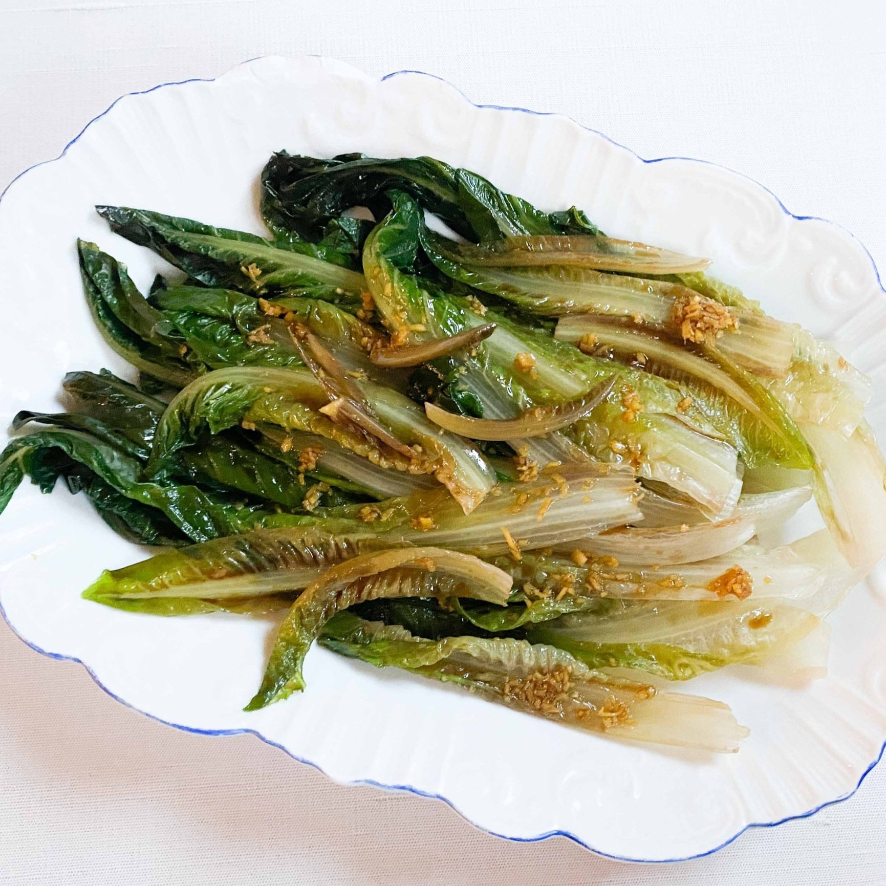 Hannah Che's Blanched Lettuce with Ginger Sauce — Cooks Without Borders