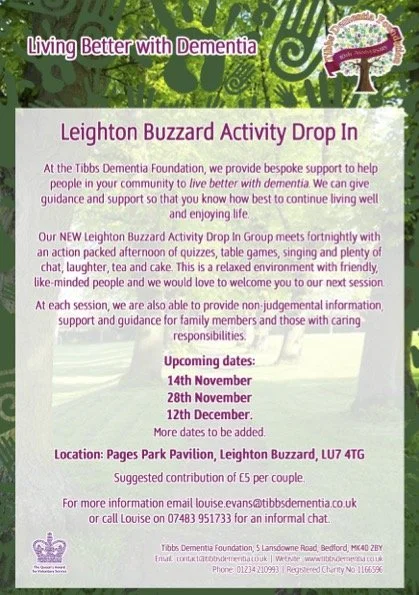 Drop in Support for those with or caring for people with dementia ...