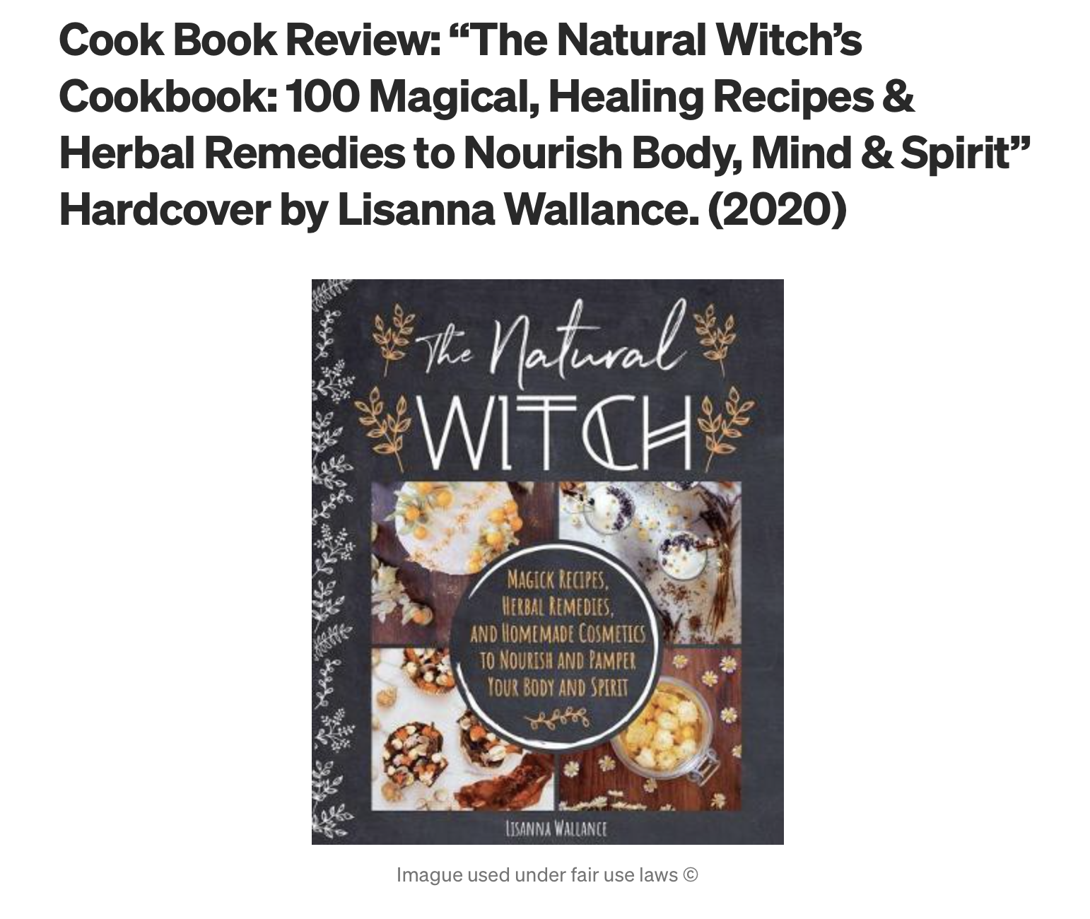 The Natural Witch's Cookbook — Culinary Witch