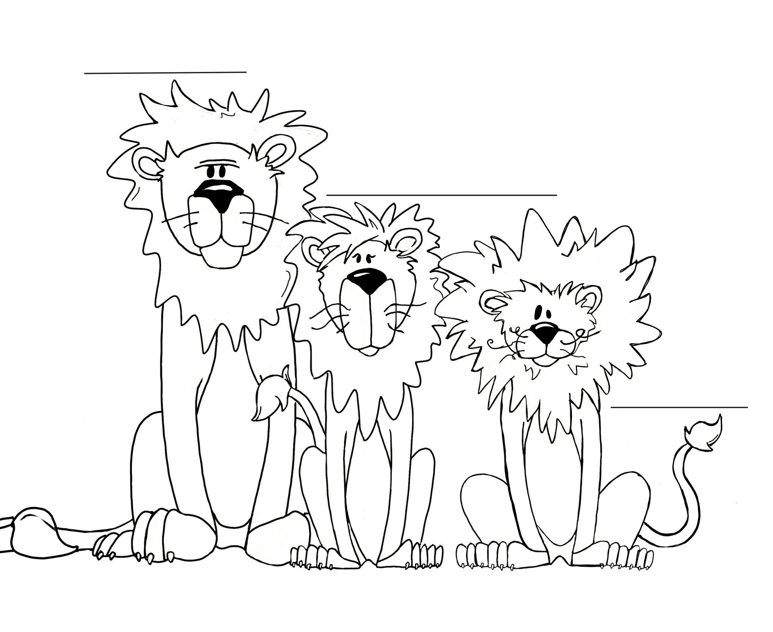 Lion Family Coloring Pages