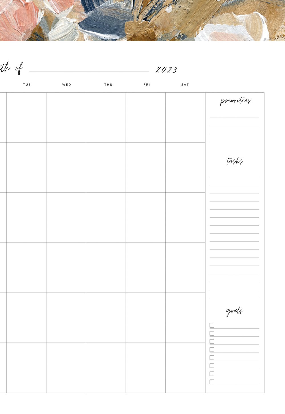 Monthly Art Wall Planners — Kendra Castillo