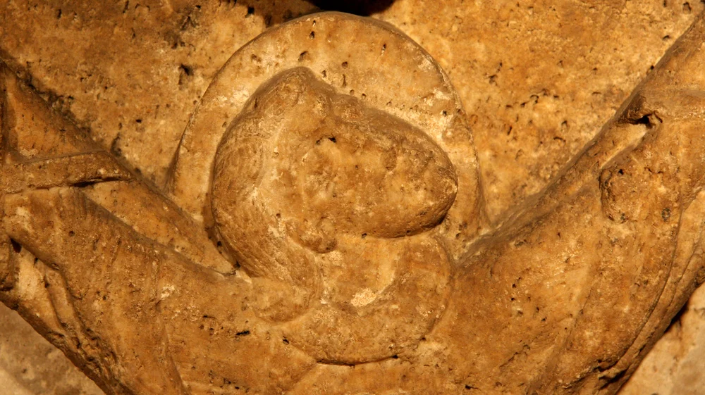 Capital Depicting the Martyrdom of St. Andrew — Glencairn Museum