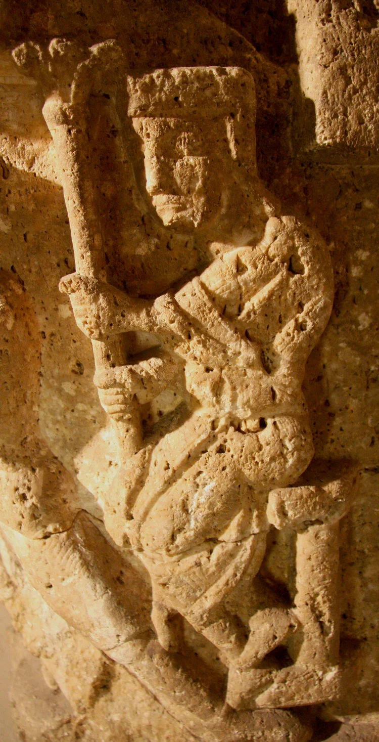 Capital Depicting the Martyrdom of St. Andrew — Glencairn Museum