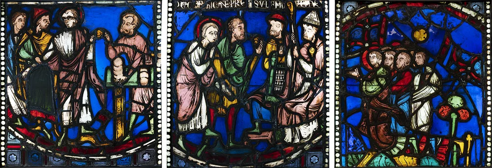 Seven Sleepers And Seven Kneelers Three Thirteenth Century Stained