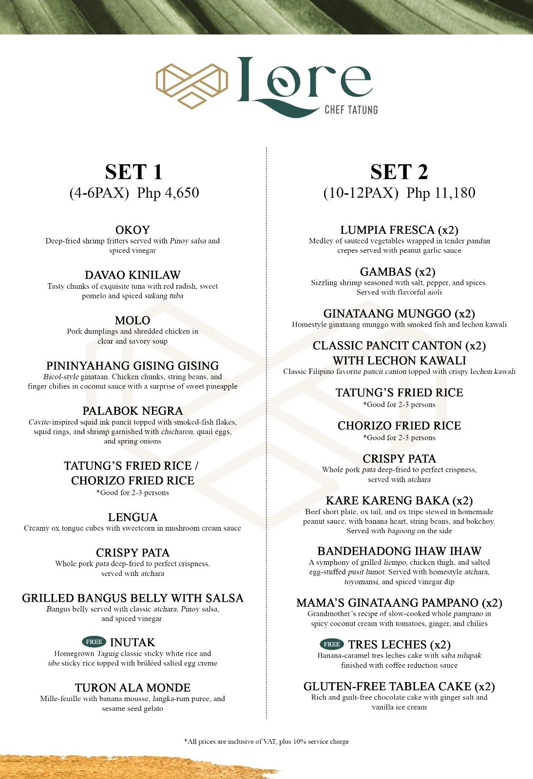 LORE BY CHEF TATUNG — Vikings Philippines