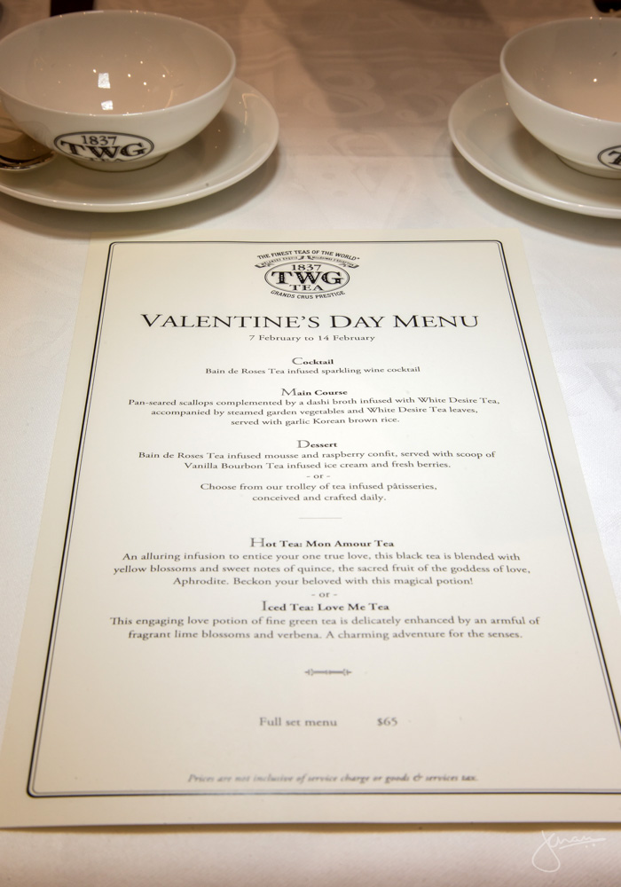 Valentine's Day Menu: TWG — Jenn Chan Photography