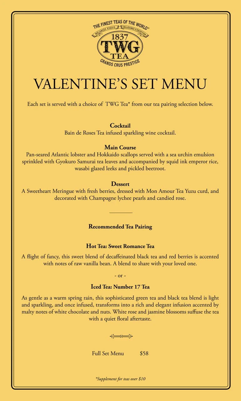 PRESS RELEASE | Mon Amour & Valentine's Menu at TWG Tea — Jenn Chan ...