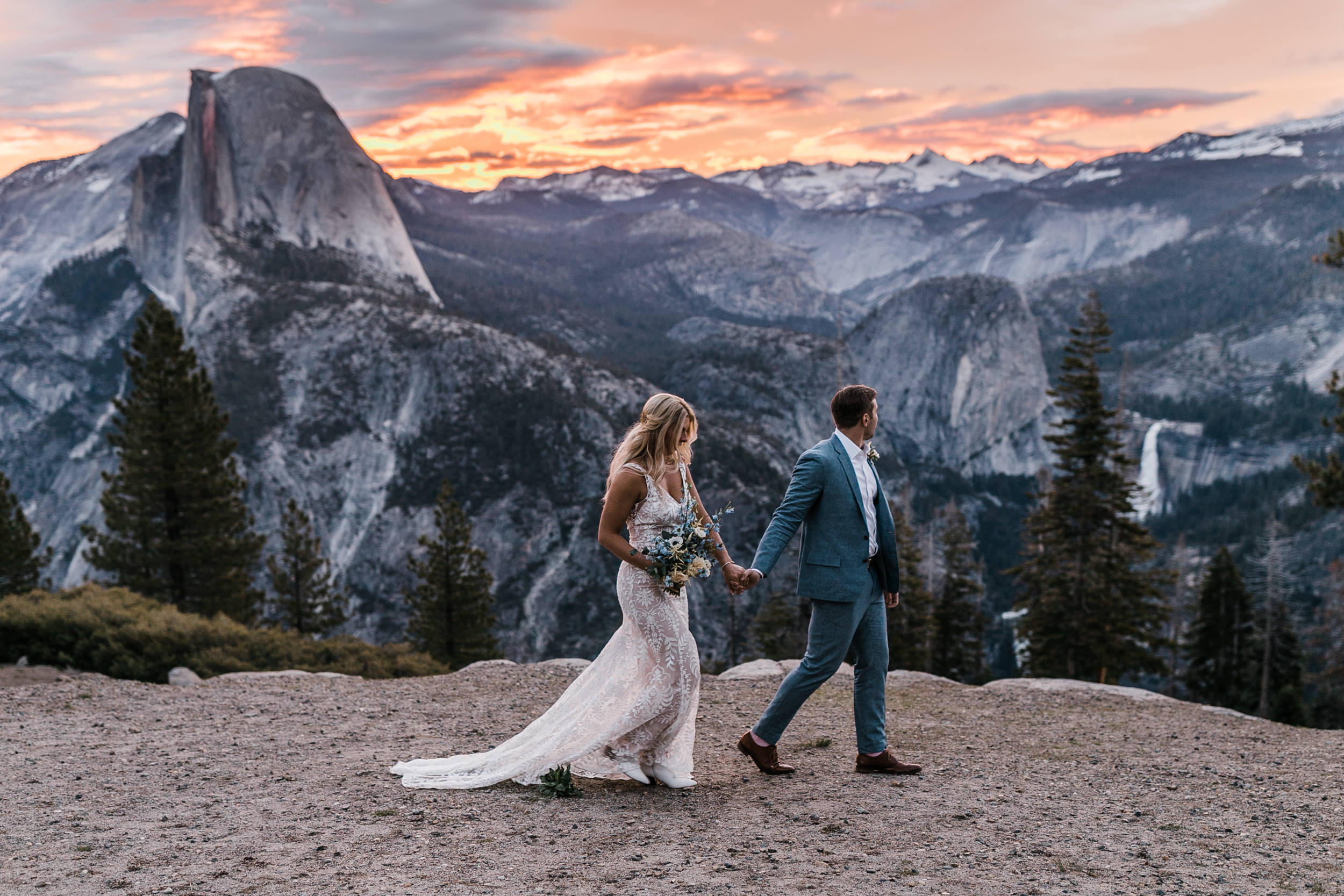 Intimate Wedding In Yosemite National Park Backyard Reception Dinner
