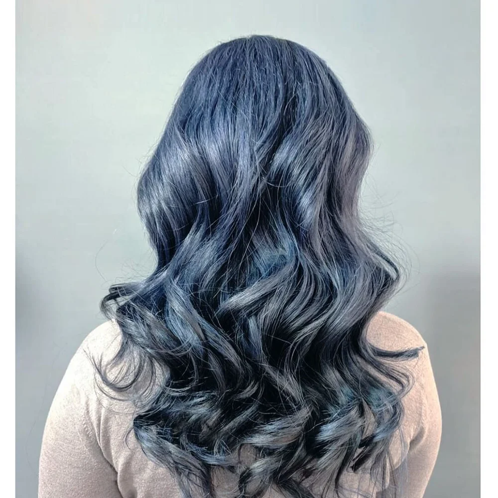 Dark Grey Blue Hair