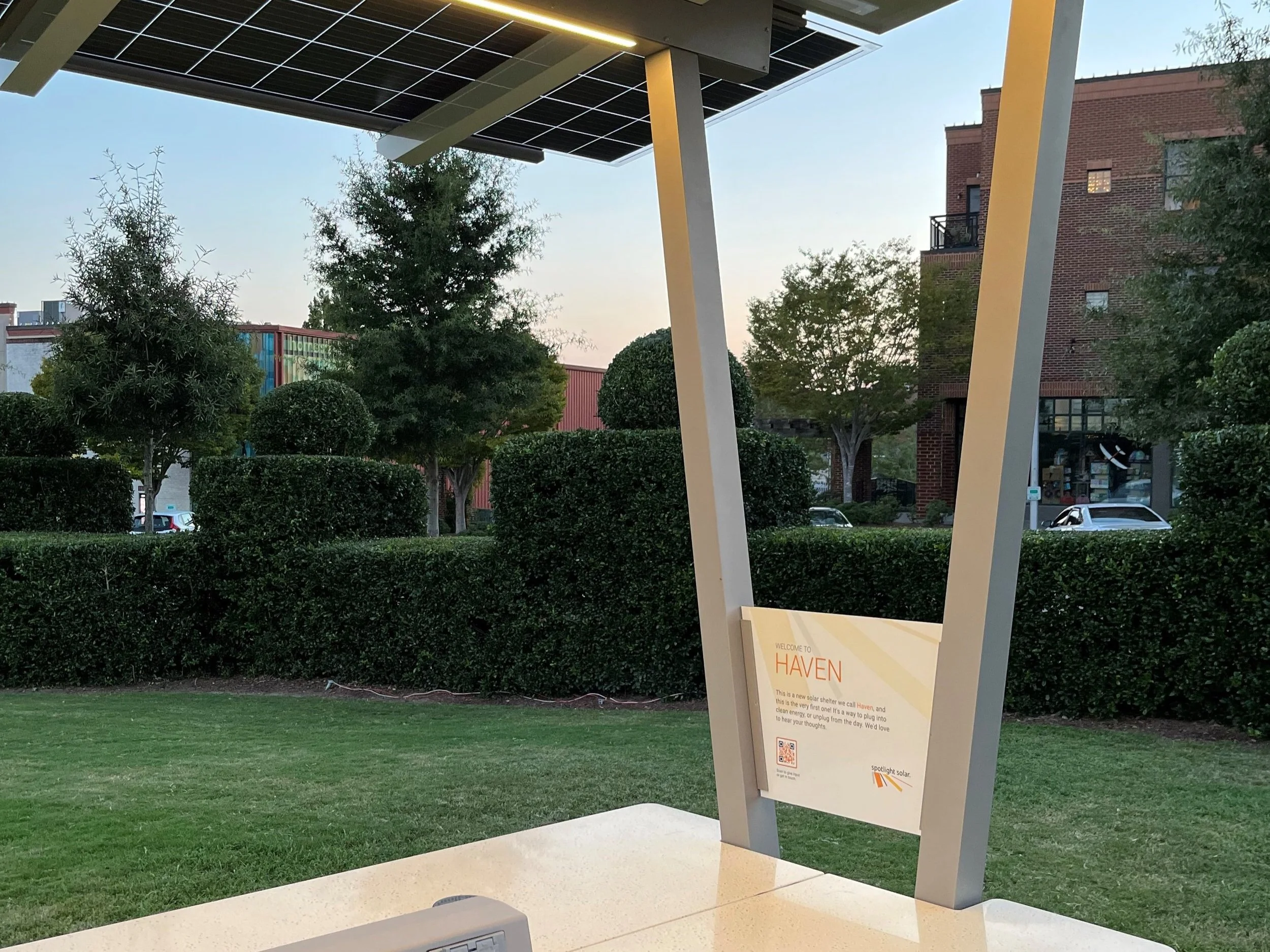 Haven solar shelter — Beautiful Solar Structures | Spotlight Solar
