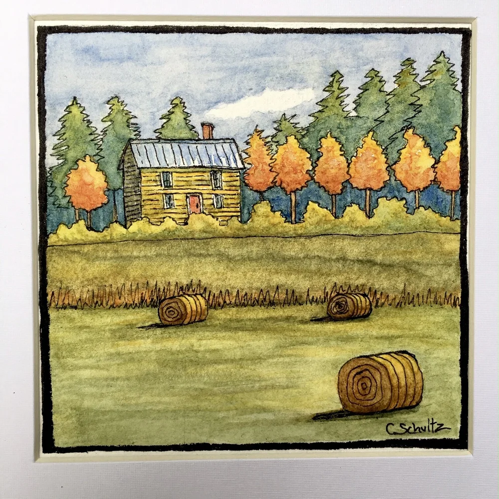 Autumn Landscape Drawing