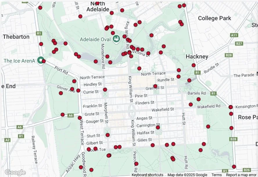 Two interactive maps — Adelaide Park Lands Association