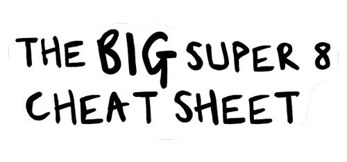 big super 8 cheat sheet — straight 8