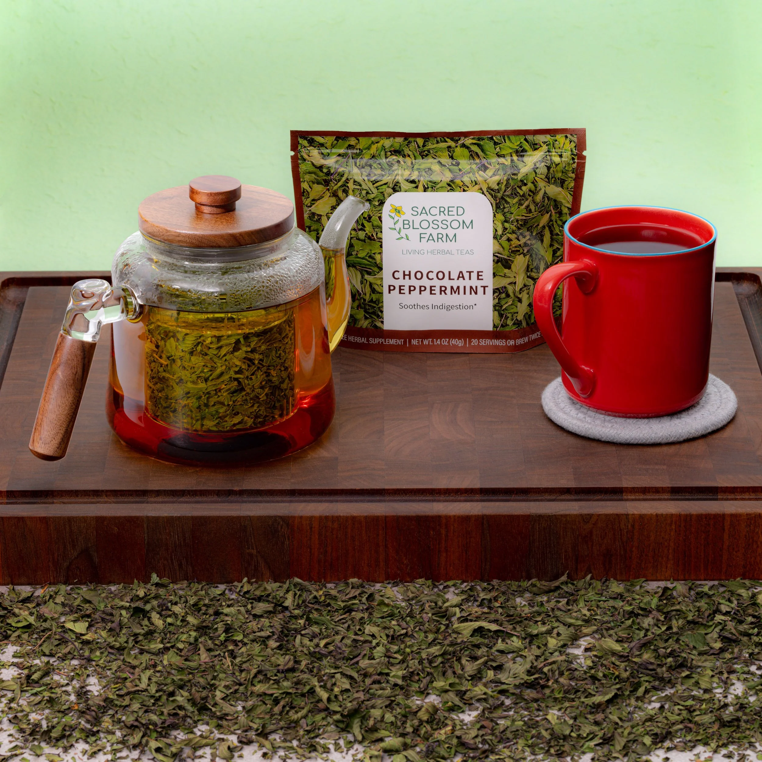 Chocolate Peppermint Herbal Tea — Sacred Blossom Farm