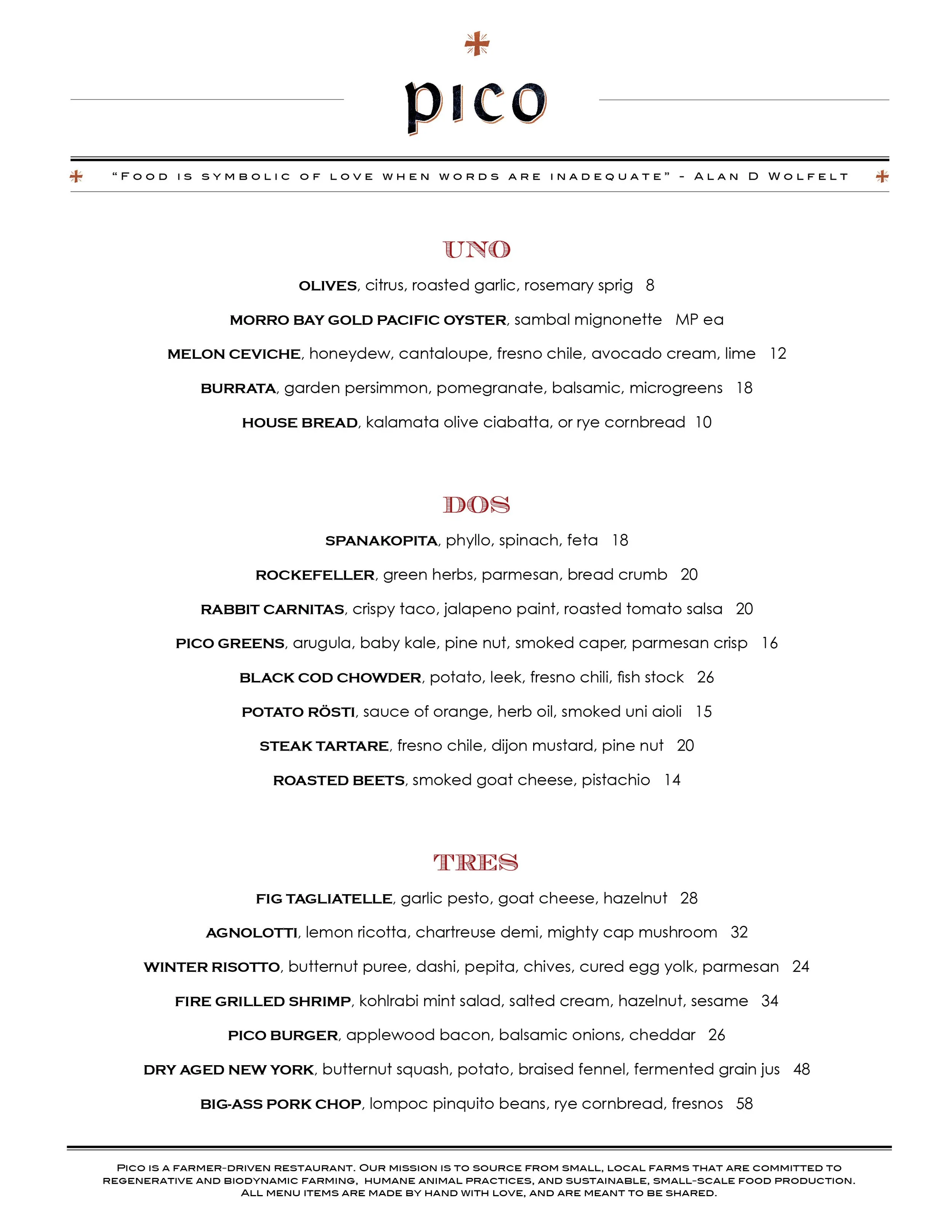 Dinner — Pico Los Alamos