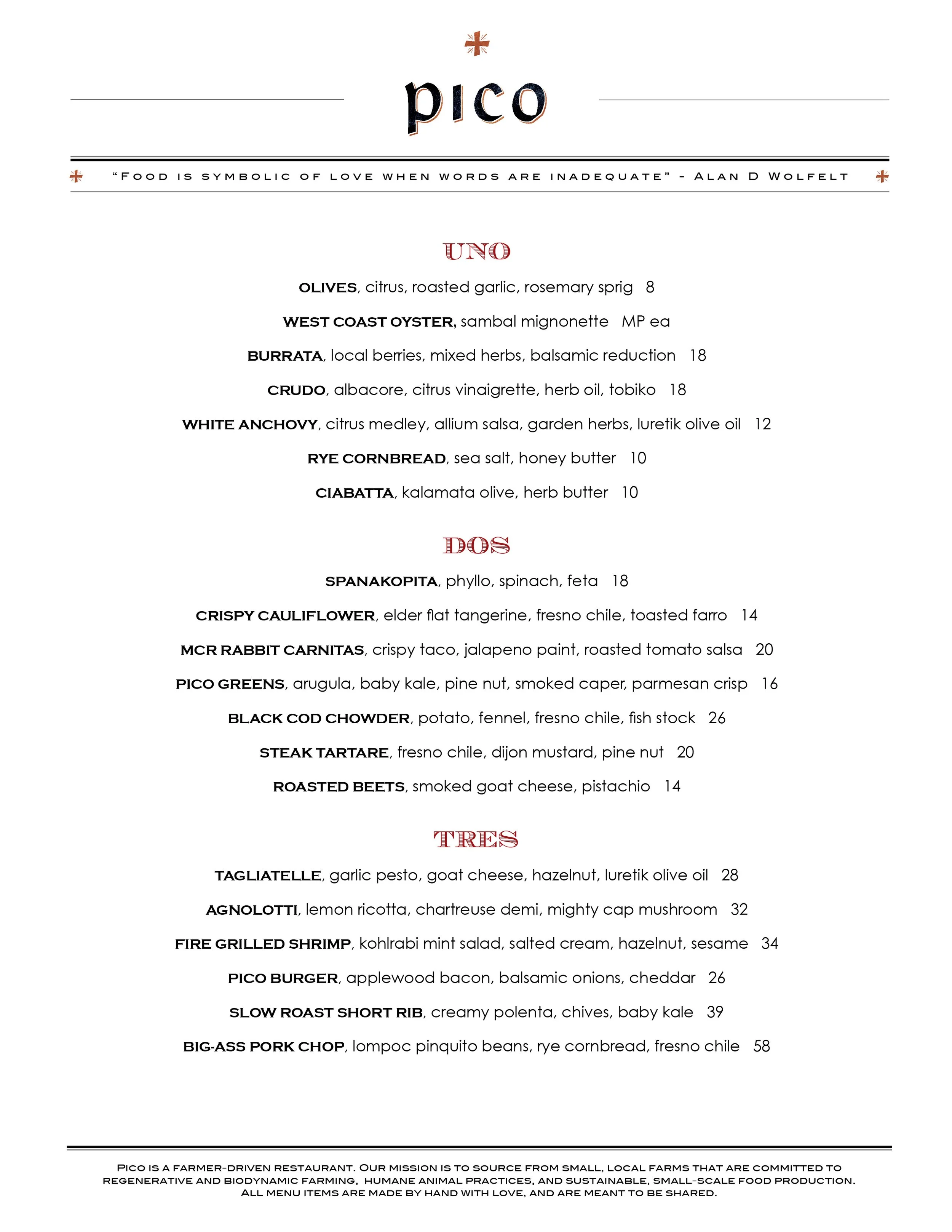 Dinner — Pico Los Alamos