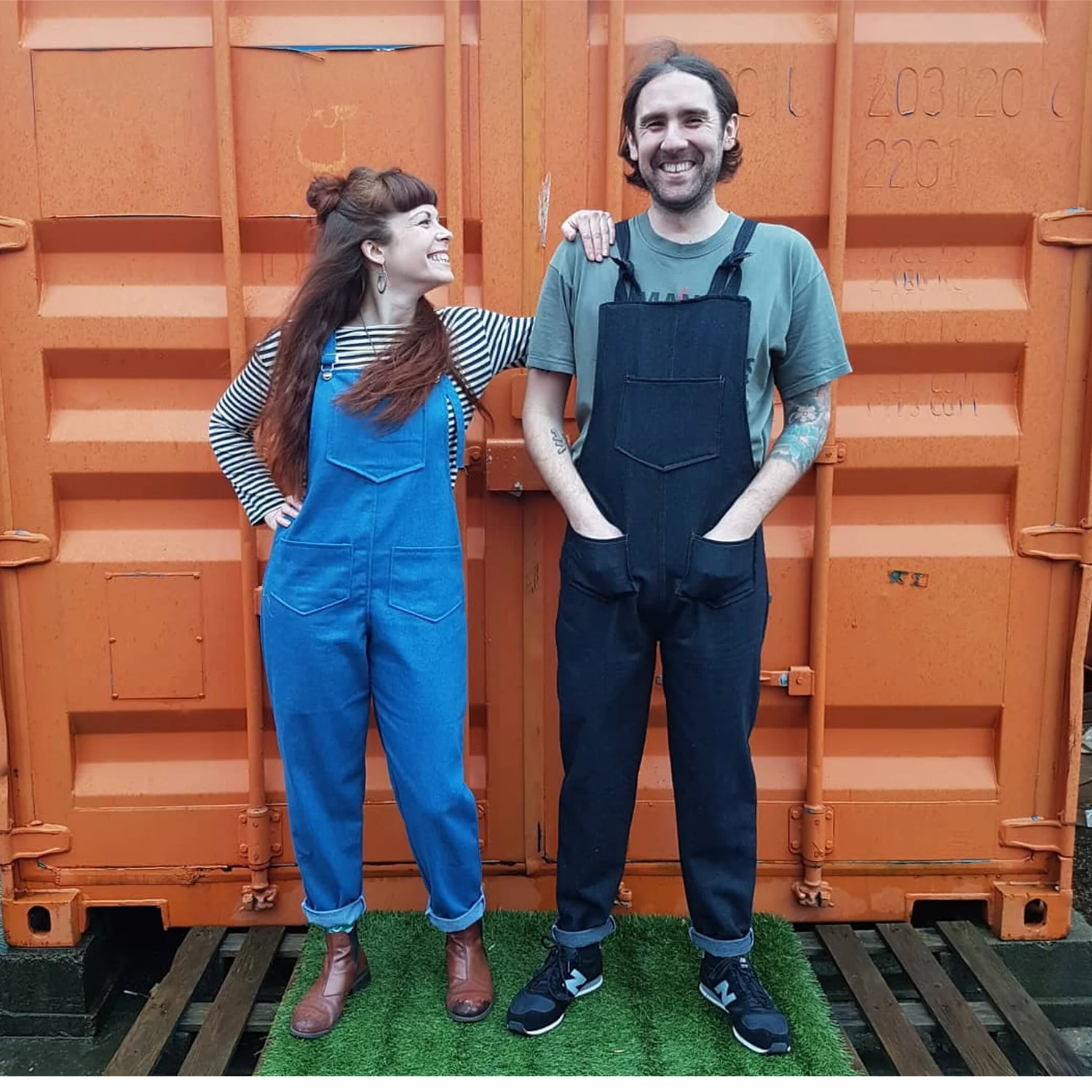 Living the dungaree dream with Twin Made in their colourful creative ...