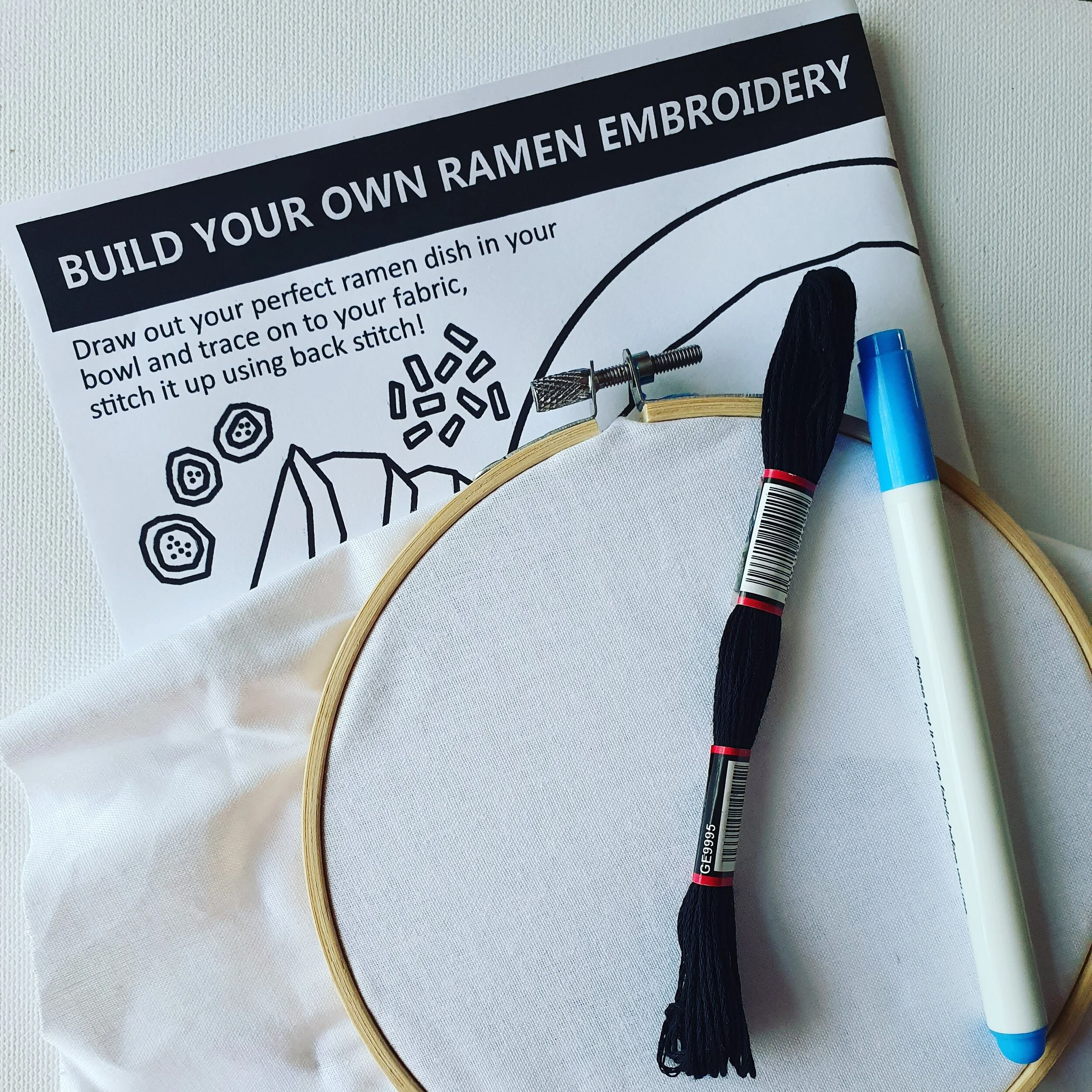 Build Your Own Ramen Embroidery Kit - Sewing - Craft - MIY — Twin Made