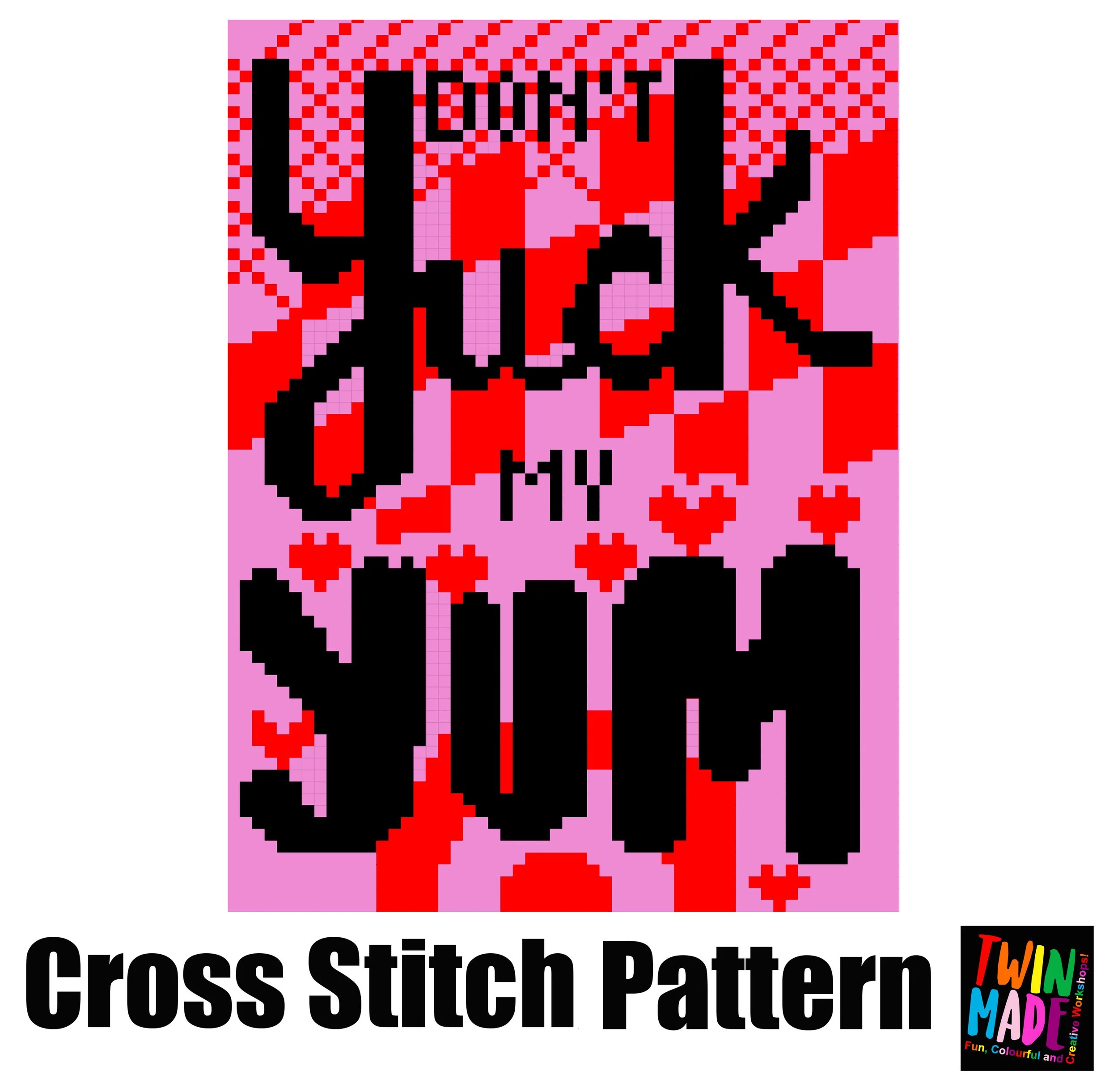 Don't Yuck My Yum Cross Stitch Pattern - Instant Download - Twin Made ...