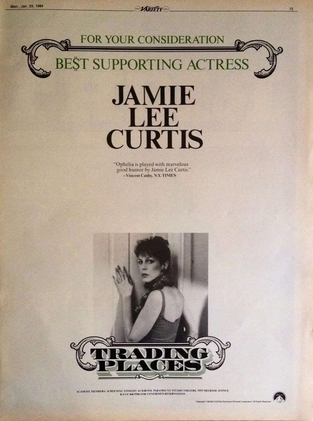 FYC Ads: Best Supporting Actress — The Awards Connection