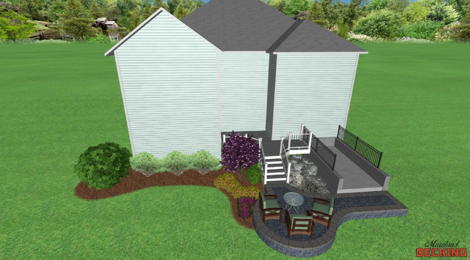 Deck Design Renderings | 🦀 Maryland Decking | Decks, Patios, and Fencing