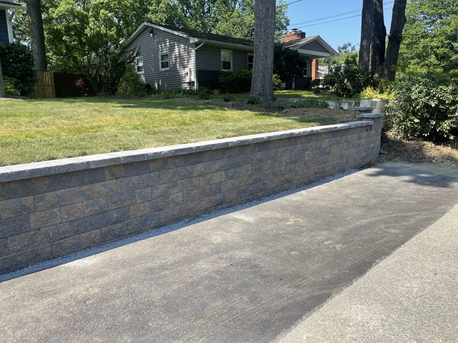 Retaining Wall Pictures | 🦀 Maryland Decking | Decks, Patios, and Fencing
